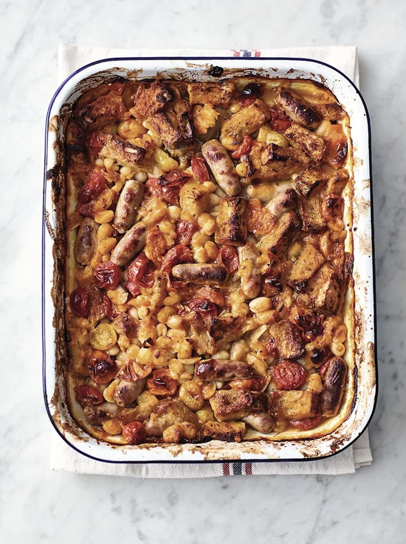 Jamie Oliver s comforting sausage bake High Life North Look Good Feel Good Work Hard Play Hard