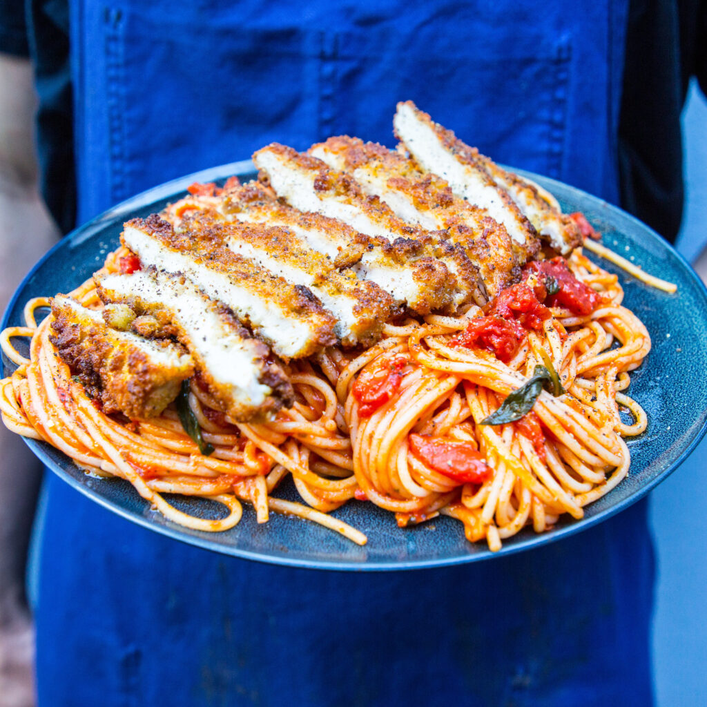 Chicken Milanese spaghetti | High Life North | Look Good, Feel Good ...
