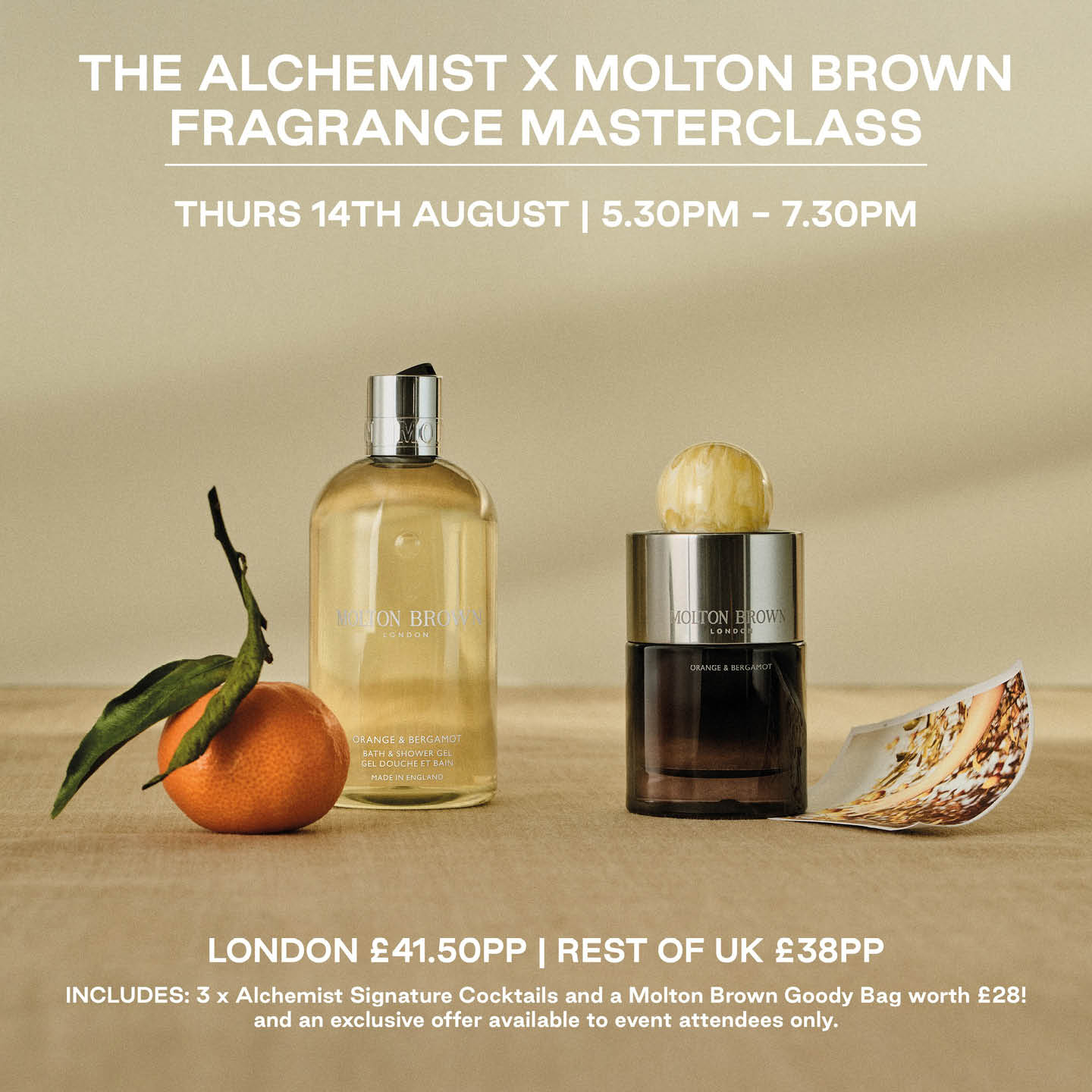 Molton Brown X The Alchemist - Cocktail & Fragrance Masterclass: The ...